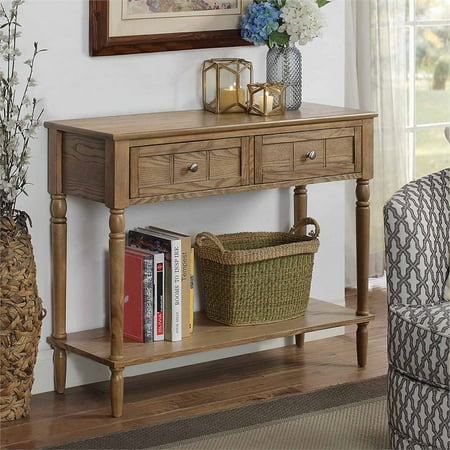 Convenience Concepts French Country Console Table in Driftwood Caramel ...