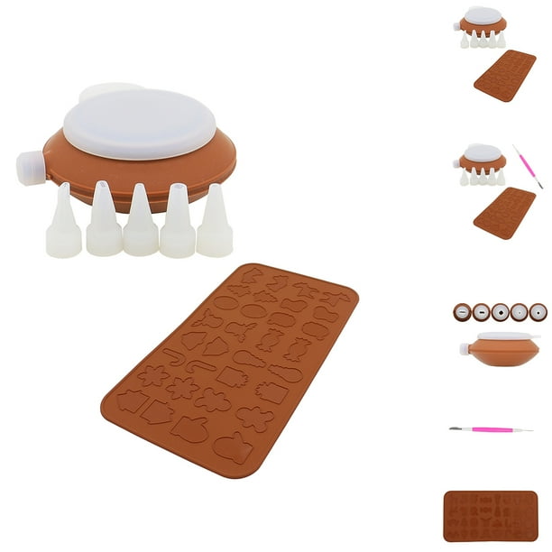 freestylehome Chocolate DIY Kit Frosting Bag Silicone Molding Mat Air ...
