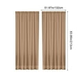 CQCYD Solid Color Semi Sheer Curtains, Rod Pocket Double String Window ...