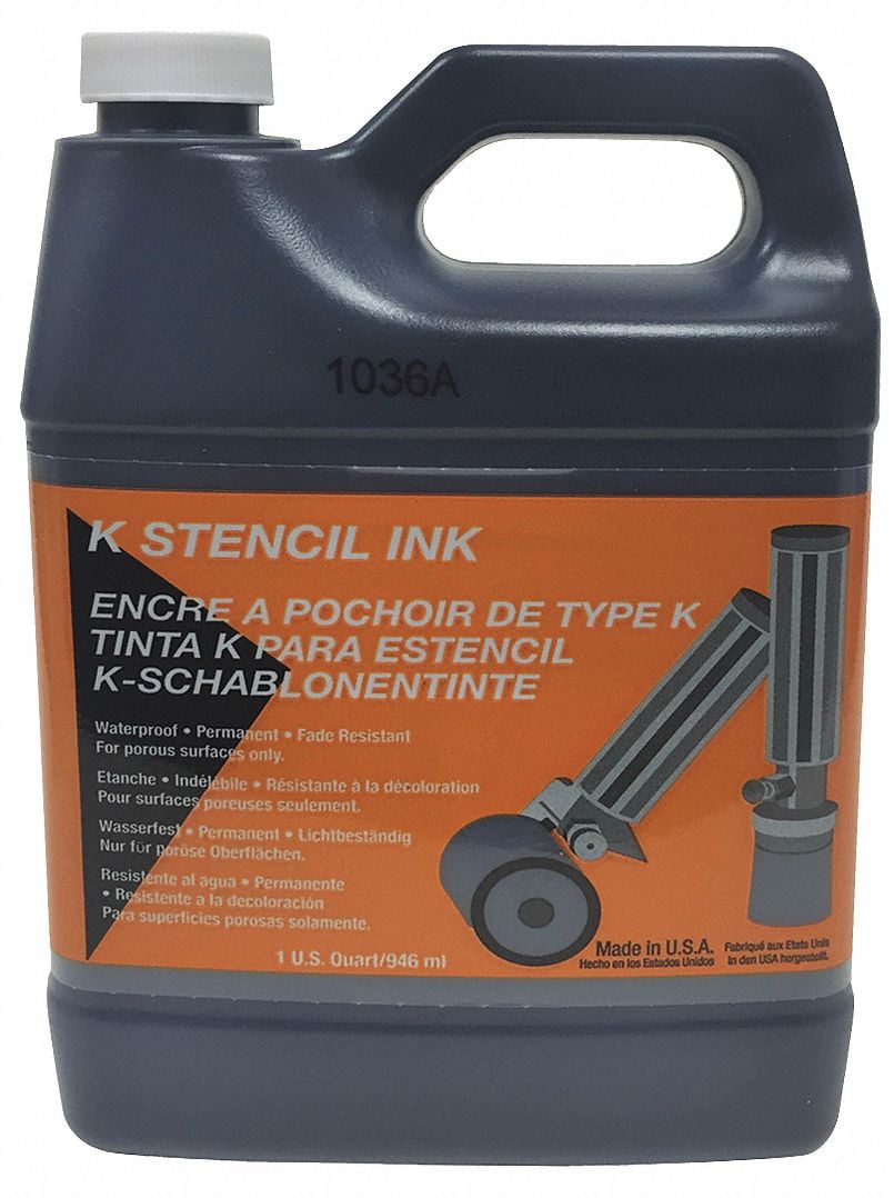 Marsh Stencil Ink,Jug,Black,1 qt. K-BK-Q - Walmart.com