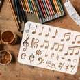 1Pc Musical Note Painting Stencil Reusable Musical Theme Craft Stencil ...