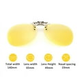 Tooloflife Polarized Lenses Clip On Glasses Sunglasses Metal Clip Uv 400 Protection Eyewear Clip
