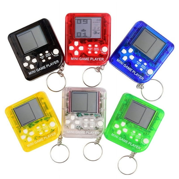 6 Pieces Of Building Blocks Game Console Keychains Mini Building Block ...