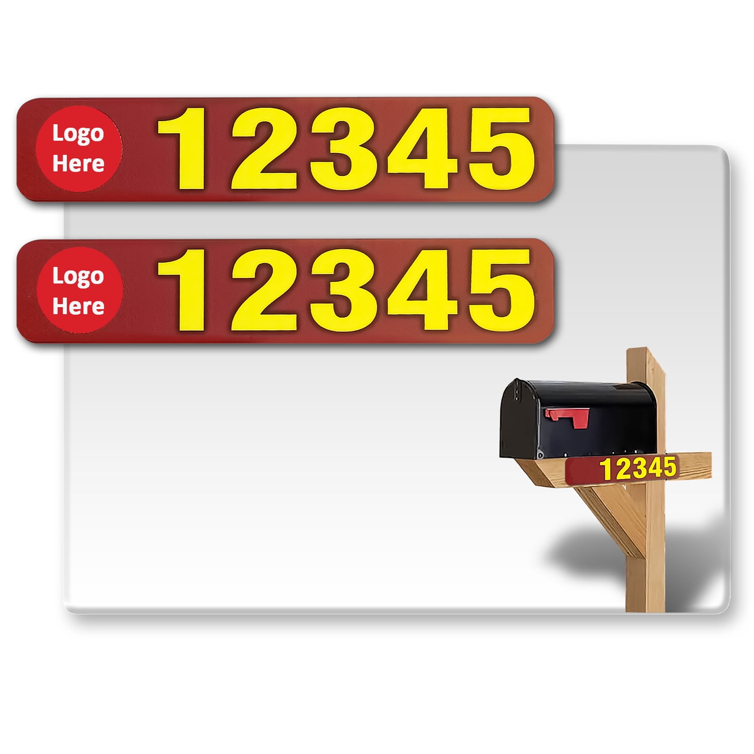 2 Pack Customized Horizontal 911 Mailbox Address Numbers Stickers ...