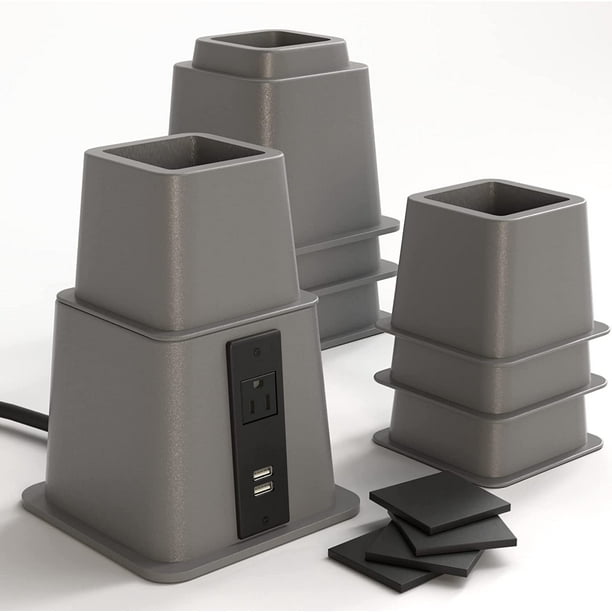 Home Intuition Heavy Duty Adjustable Bed Risers Furniture Riser 3, 5 or ...