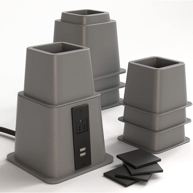 Home Intuition Heavy Duty Adjustable Bed Risers Furniture Riser 3, 5 or ...