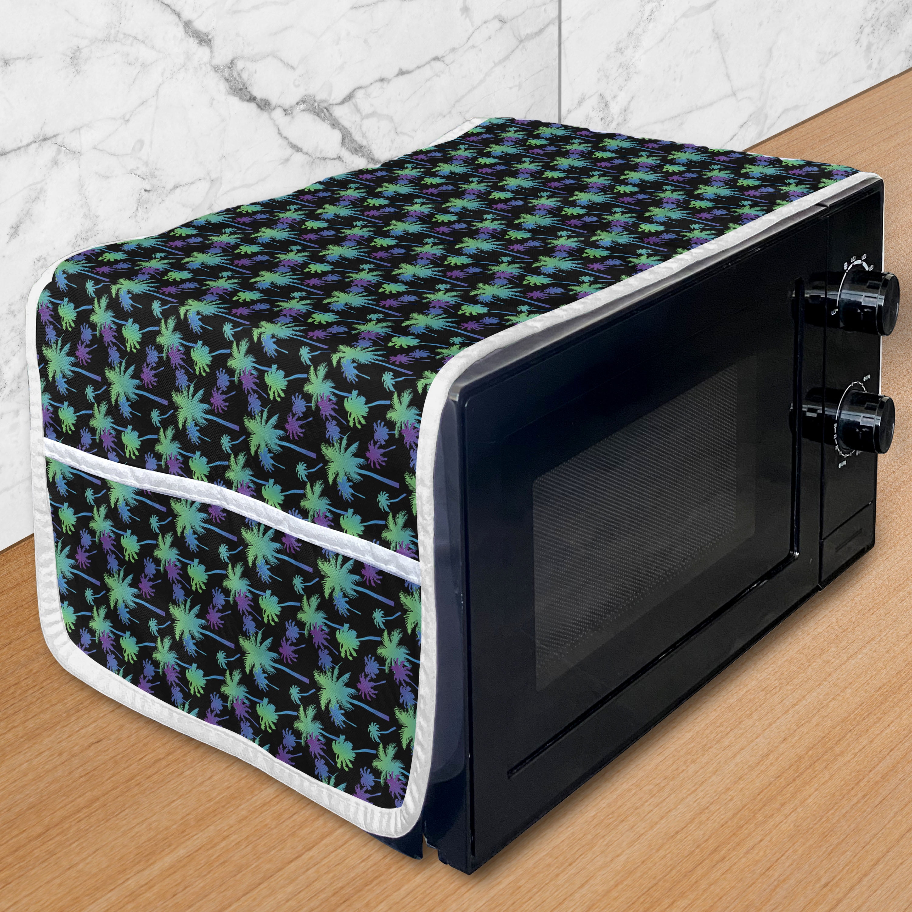 Colorful Microwave Oven Cover, Coconut Palm Trees Forest Rainforest ...