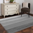 Area Rug 3x5ft Country Gray Ombre Stripe Area Rugs Washable Low Pile ...