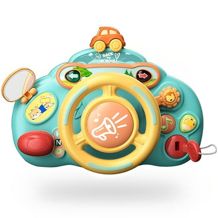 Steering Wheel Toy Simulate Driving Car Steering Wheel with Light and ...