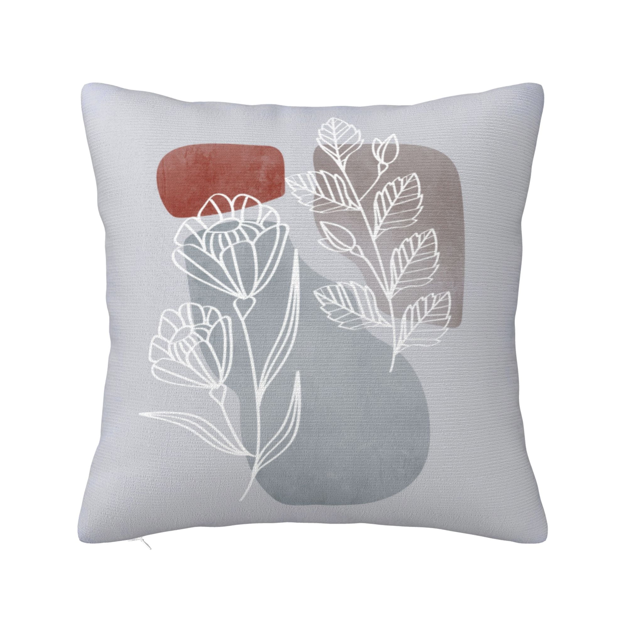 ZICANCN Decorative Throw Pillow Covers , Bohemian Gray Plant Leaves ...