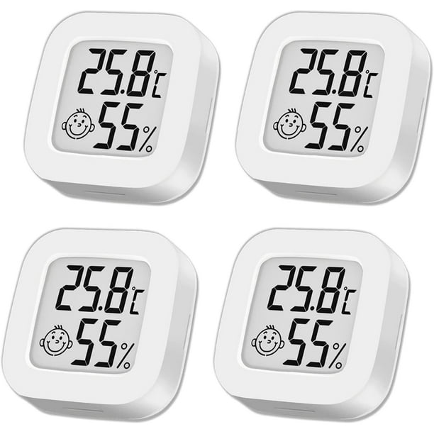 ShenMo 4 Mini Indoor Thermometers (White), Digital Thermometer ...