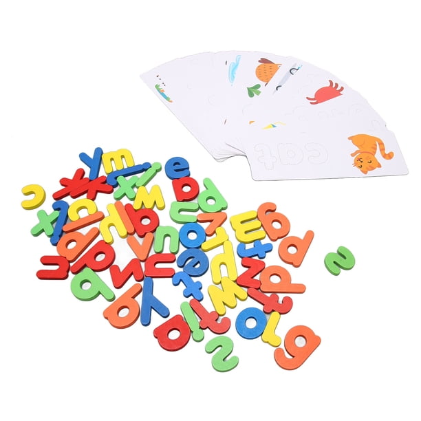 Alphabet Matching Game, Rich Colors Wooden Alphabet Puzzles Fine Motor ...