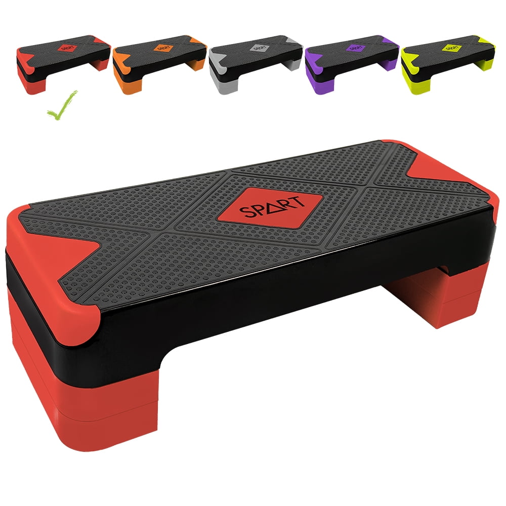 SPART Adjustable Workout Aerobic Stepper Step Platform Trainer with 4 ...