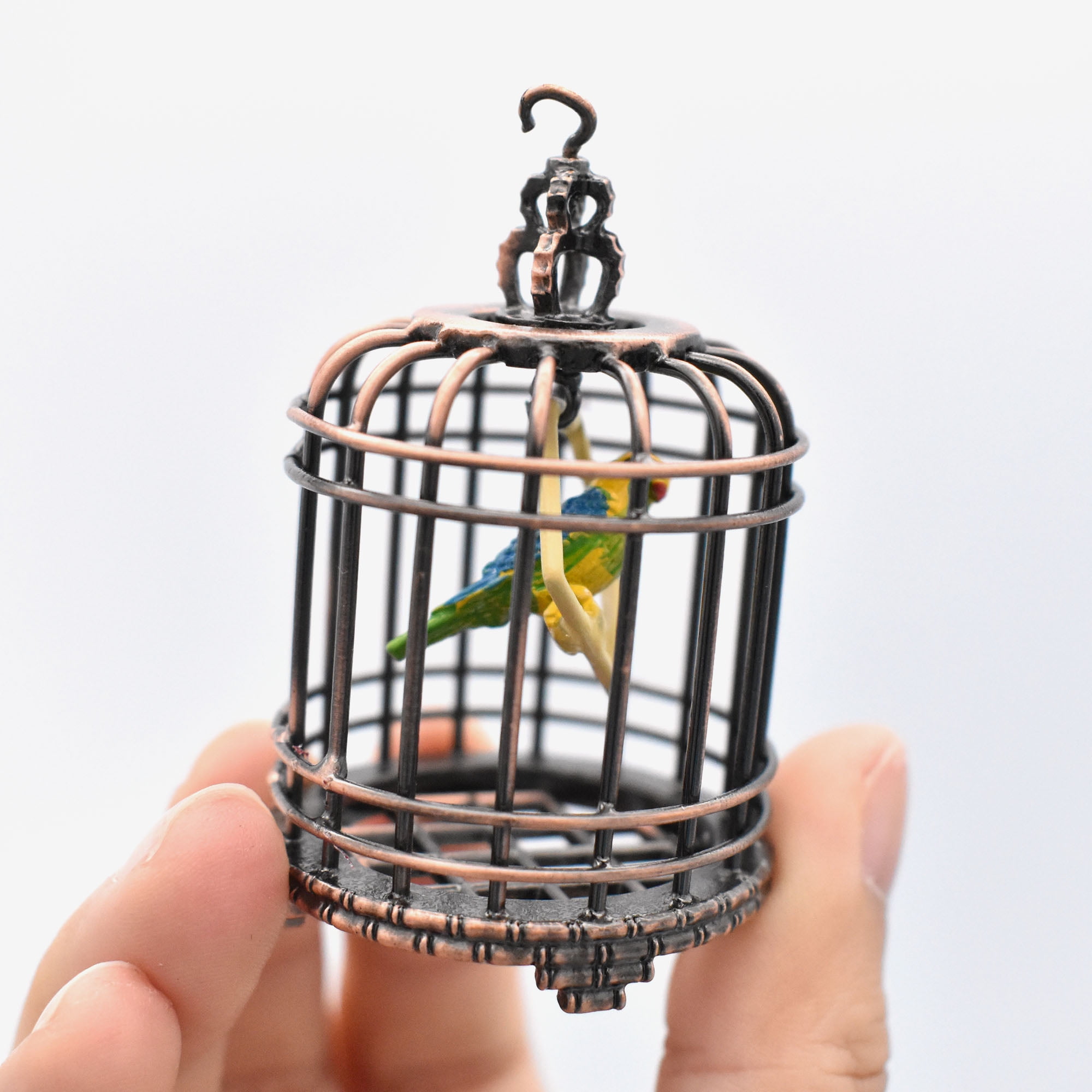 Miniature Dollhouse Birdcage Ornament Model Vintage Style Home Desktop ...