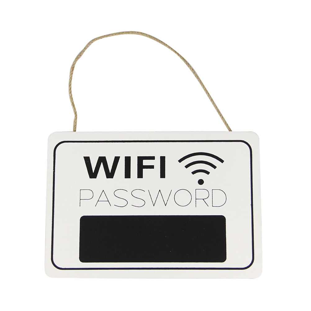 Wifi Sign Plaque Password Board Rustic Chalkboard Wall Code Hanging ...