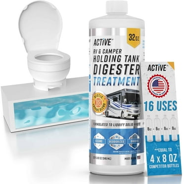 Rid-X RV Toilet Treatment Tank Deodorizer Liquid 48oz, Biodegradable ...