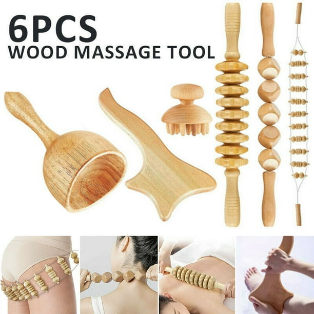 6 in 1 Maderoterapia Kit Wood Therapy Massage Tool Anti-Cellulite ...