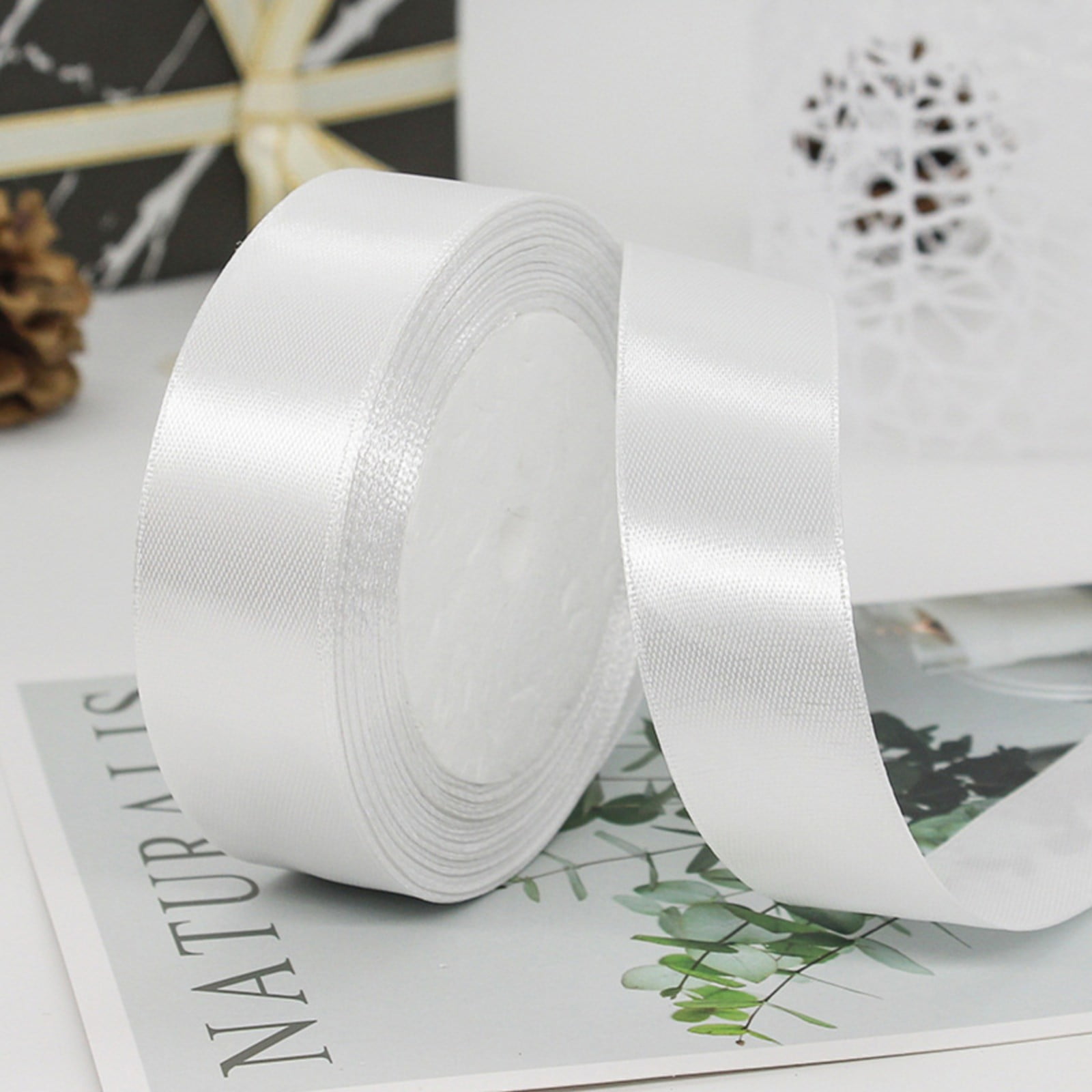 Click here for 【curated Selection】solid Satin Ribbon 25 Yards Rol... prices