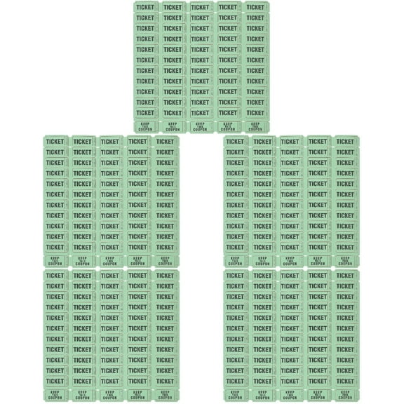 Walmart's 4 Rolls of Single Stub Colored Raffle Tickets, 2000 Tickets ...