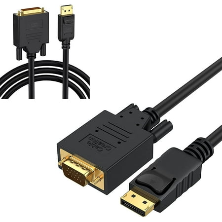 CableCreation DisplayPort to VGA Cable 6ft Bundle with DisplayPort to ...