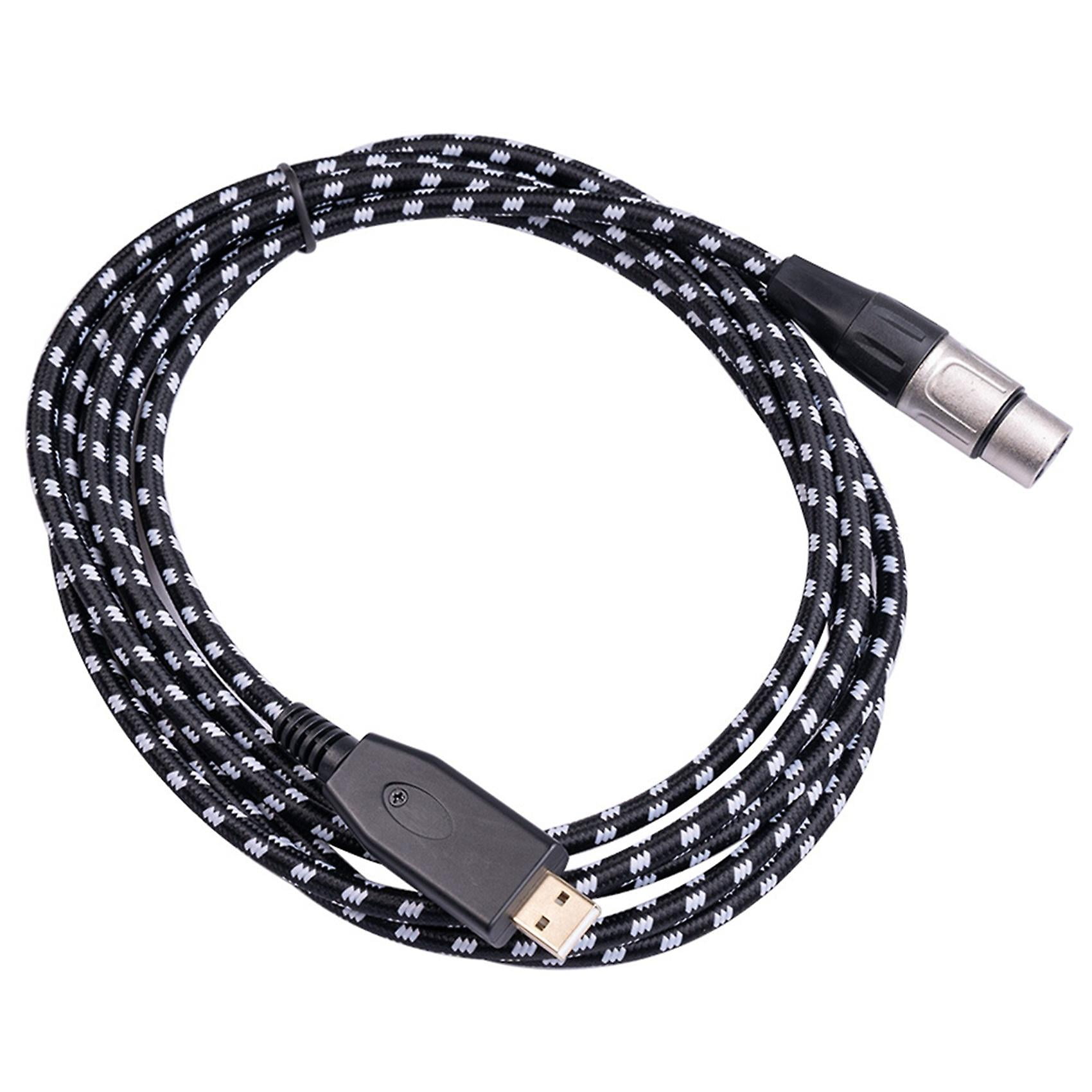 Cable de micrófono USB, cable adaptador XLR a USB, cable XLR hembra de ...
