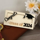 Joernso Graduation Wooden Money Holder Class of 2024 Graduates Wallet ...