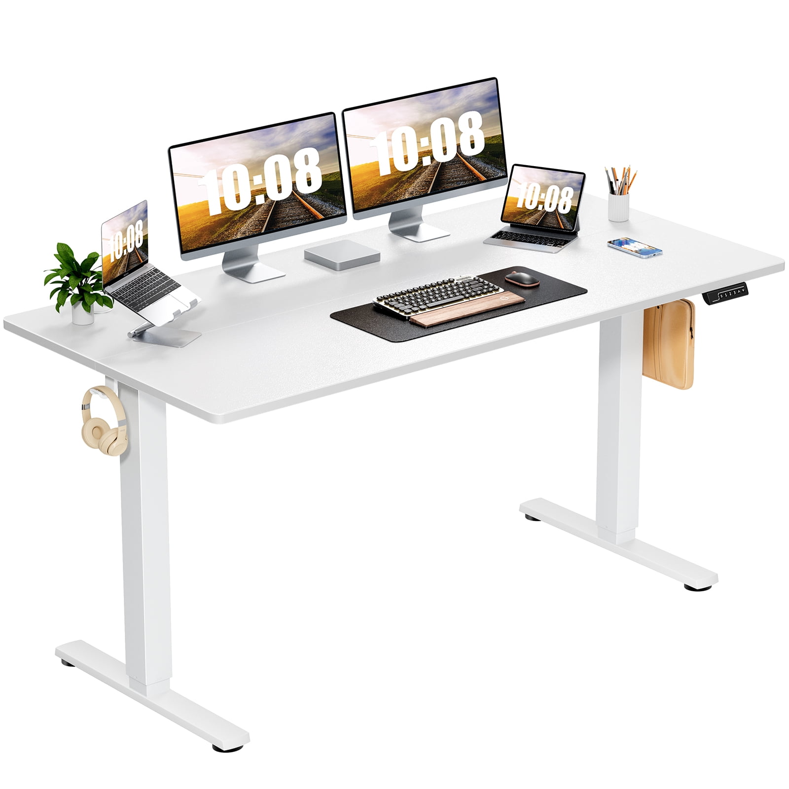 Yoyomax Electric Standing Desk, Height Adjustable Desk, 63 x 24 Inches ...