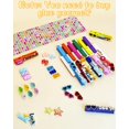 Cheer Pins Spirit Clips - 100 - Pack Multicolor Wooden Clips with Mini ...