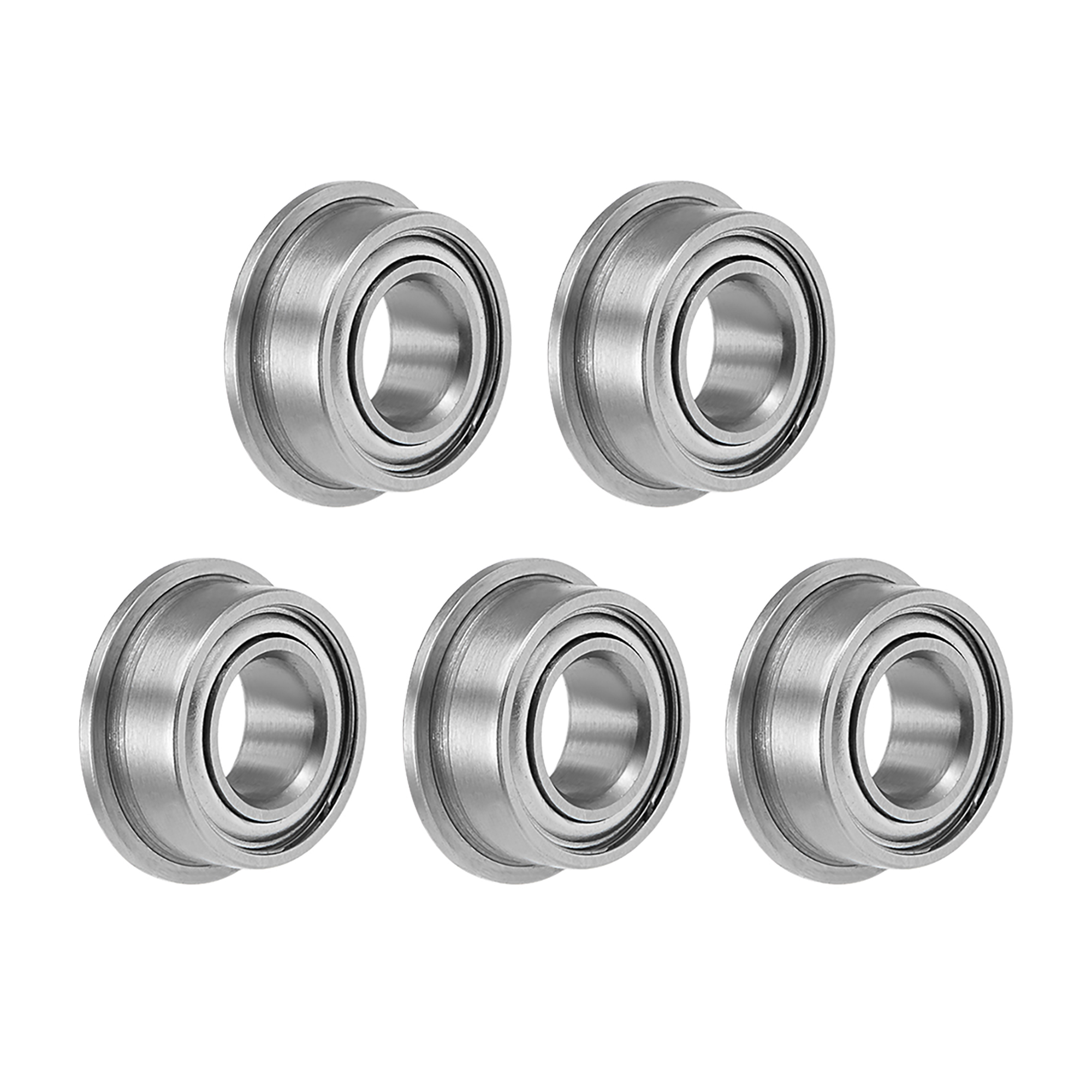Uxcell 5x10x4mm MF105ZZ Flange Ball Bearings Shielded Chrome Steel 5 Pack - Walmart.com