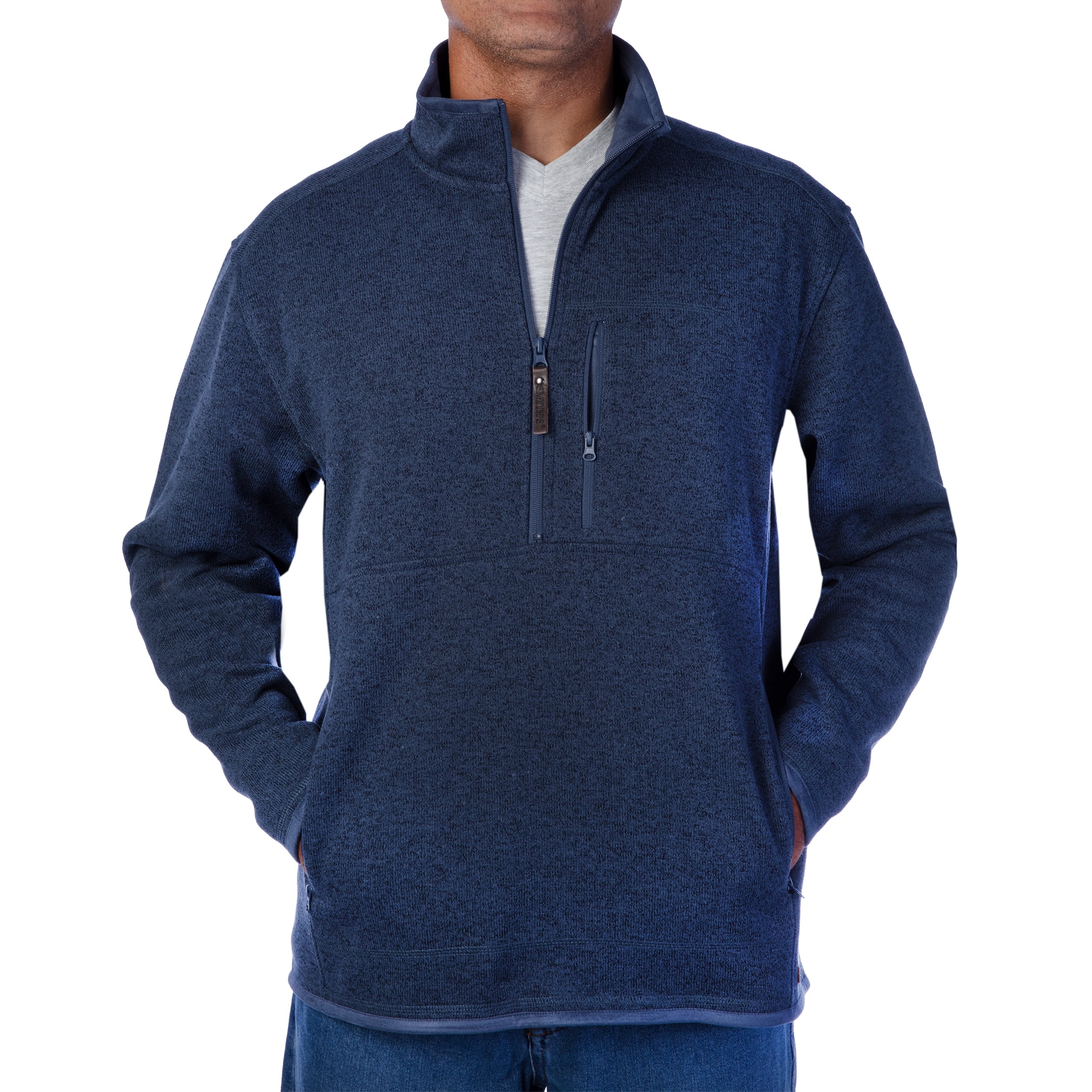 1/4 Zip Sweater Fleece Jacket - Walmart.com