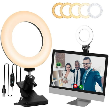 Selfie Ring Light with Monitor Clip On,Computer Laptop Video ...