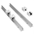 2Pcs SBR12-400mm 12mm Linear Slide Rail Shaft 4Pcs SBR12UU Bearing ...