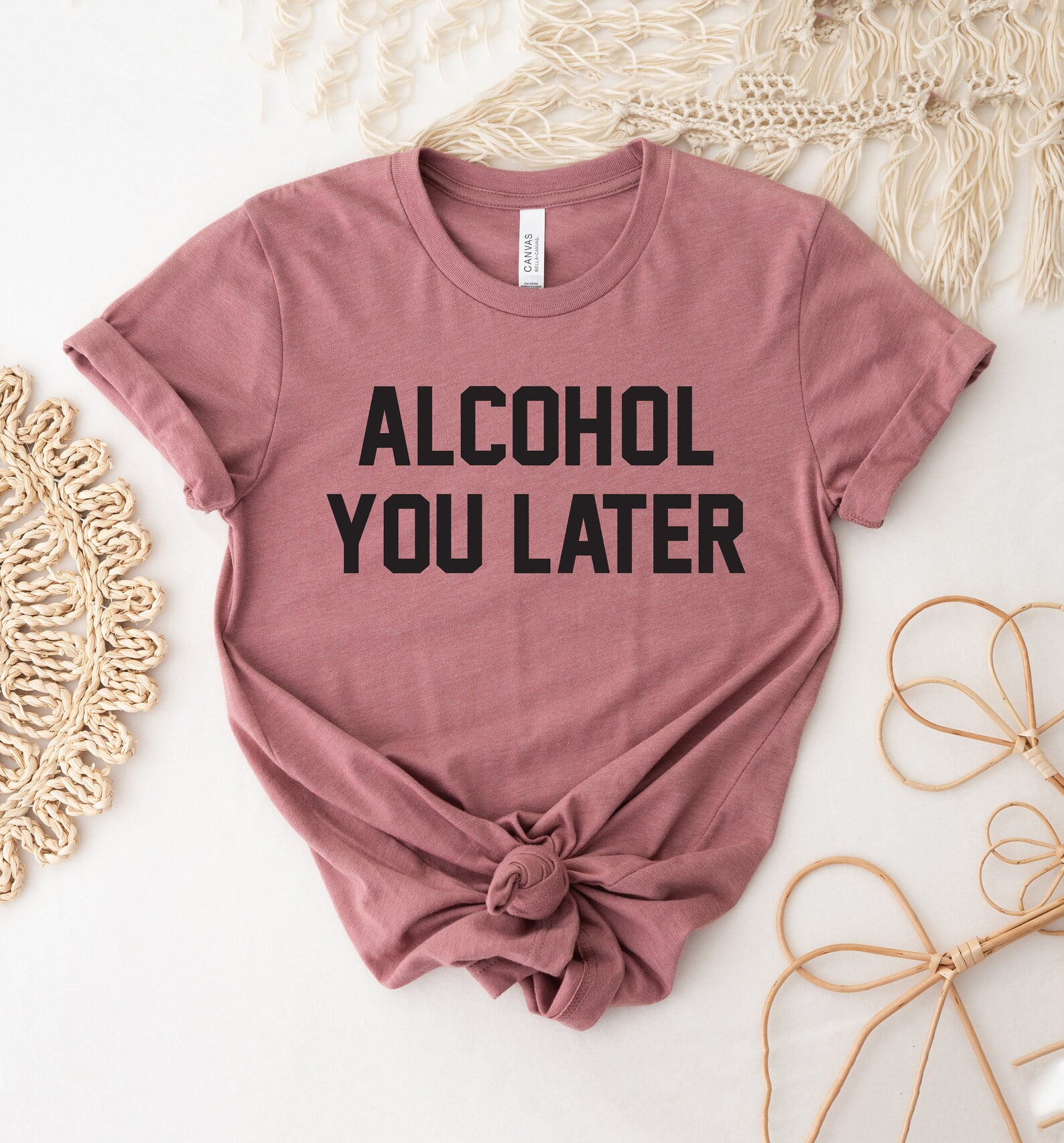 Alcohol You Later T-shirt Drinking Shirt Party Tee Gift Beer Brunch Top ...