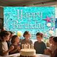 7x5ft Summer Birthday Backdrop Aqua Blue Ocean Theme Summer Beach Happy ...