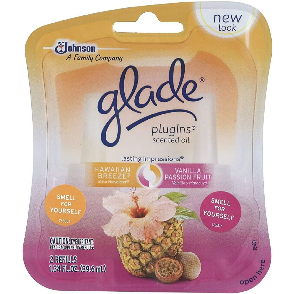 Glade Plug in Scented Oil Lasting Impressions Refill, Hawaii Breeze and ...