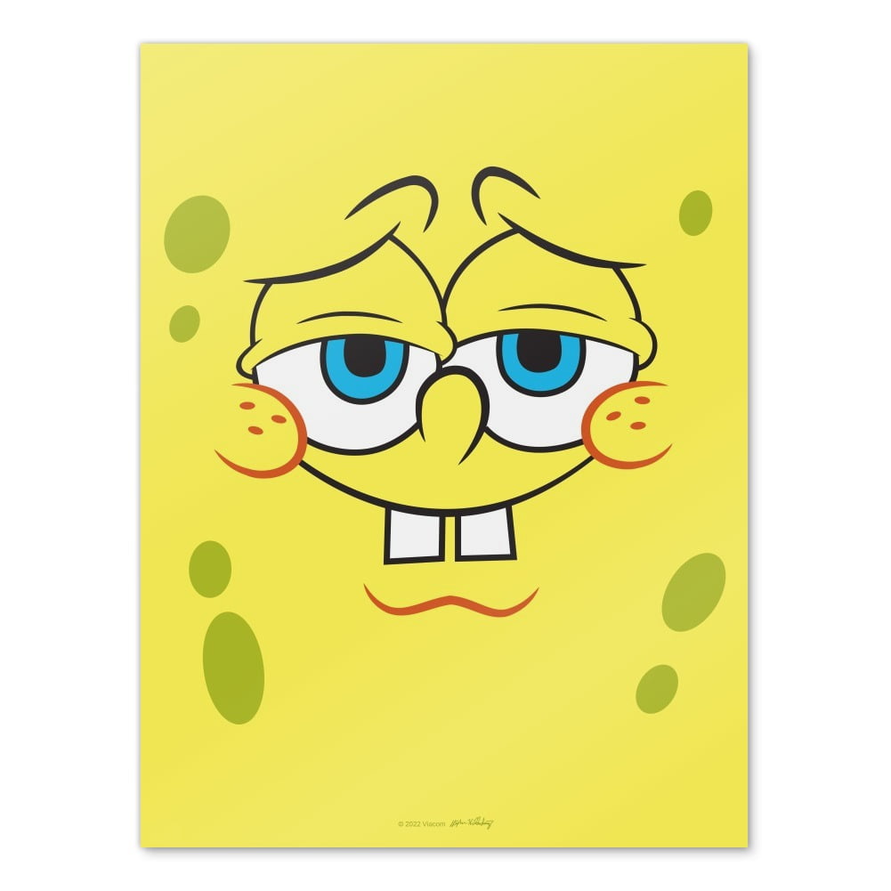 SpongeBob Confident Face Wall Art Picture Paper Poster Décor Home ...