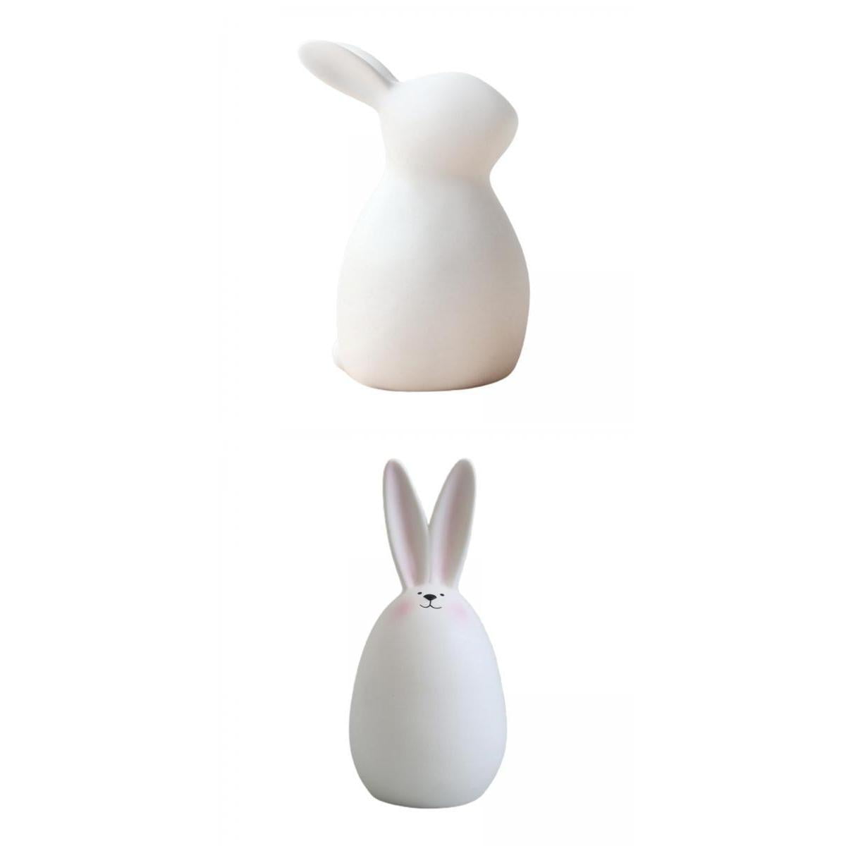 2pc Bunny Figurines Collectible Figures Rabbit Statue - Walmart.com