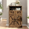 Veanerwood Farmhouse Storage Cabinet with Drawers and Shelves ...