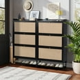 Giratree Wooden Shoe Storage Cabinet, Enclosed Flip Drawers, 28 Pairs ...