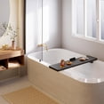 Bathtub Tray Table Black 35" x 9" x 2.5" Bath and Shower Organizer ...