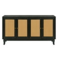 Rattan Sideboard Buffer Cabinet with 4 Rattan Doors Modern Storage ...