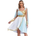 Aiihoo Women Ancient Greek Queen Chiffon Sleeveless Irregular Dress ...