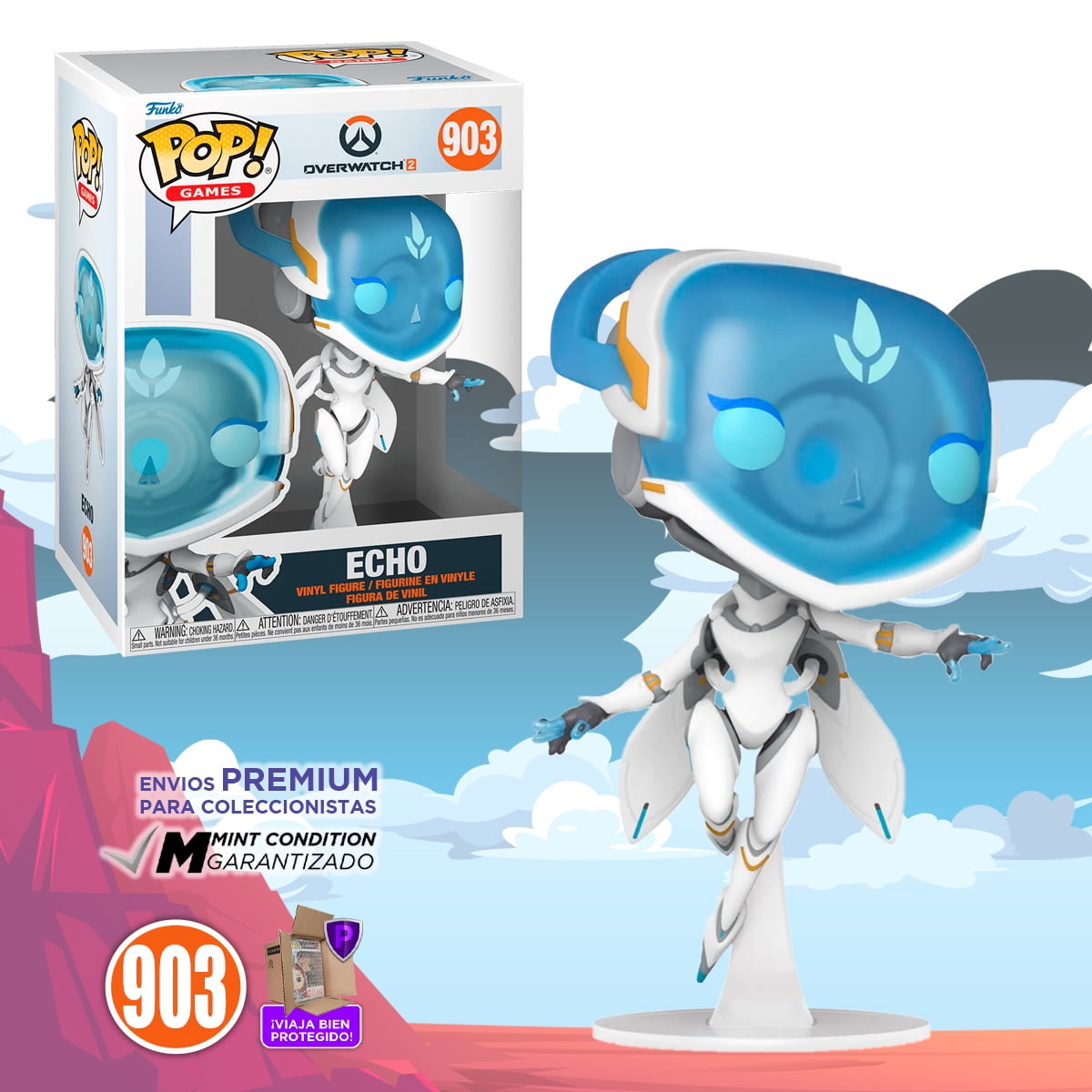 Funko Pop Echo #903 Funko Overwatch 2 Videojuego Original Robot | Bodega Aurrera en línea