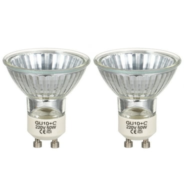 120V 50W Halogen GU10+C Light Bulb Dimmable, Warm White 2800K, Ideal ...