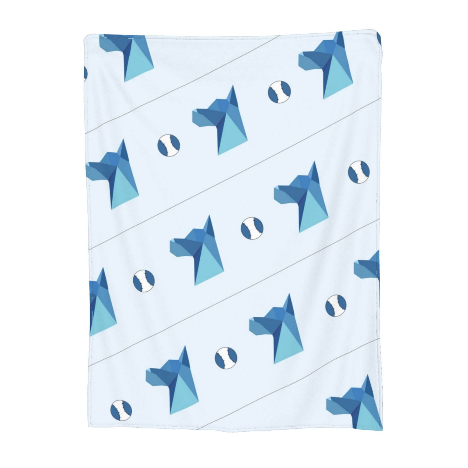 Dog Head Print Pattern Throw Blanket, Super Soft Anti-Pilling Flannel ...