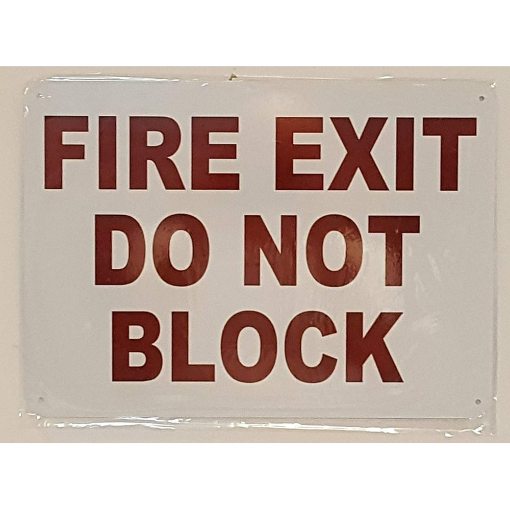 FIRE EXIT DO NOT BLOCK SIGN ( Aluminum sign 10x14 ) - Walmart.com ...