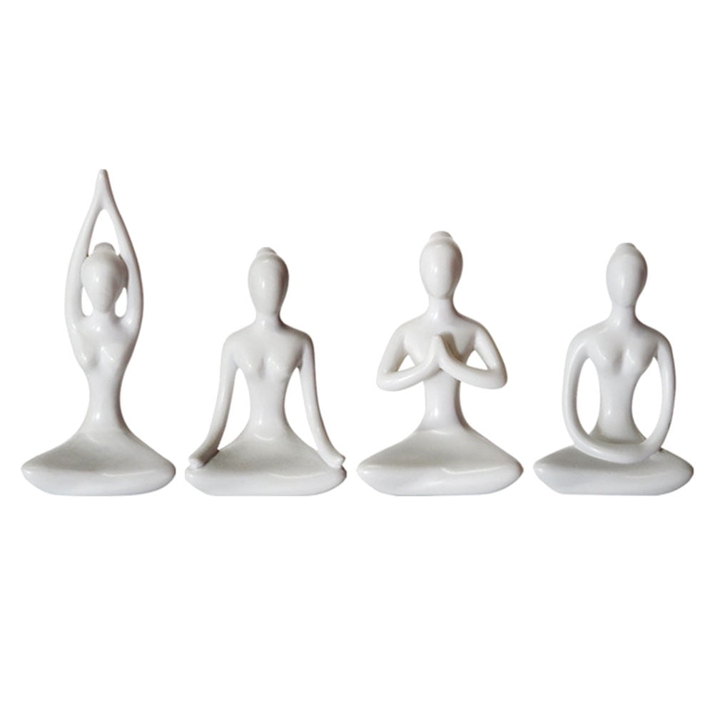 TINKSKY Yoga Statue Figurine Meditation Decor Figurines Zen Sculpture ...