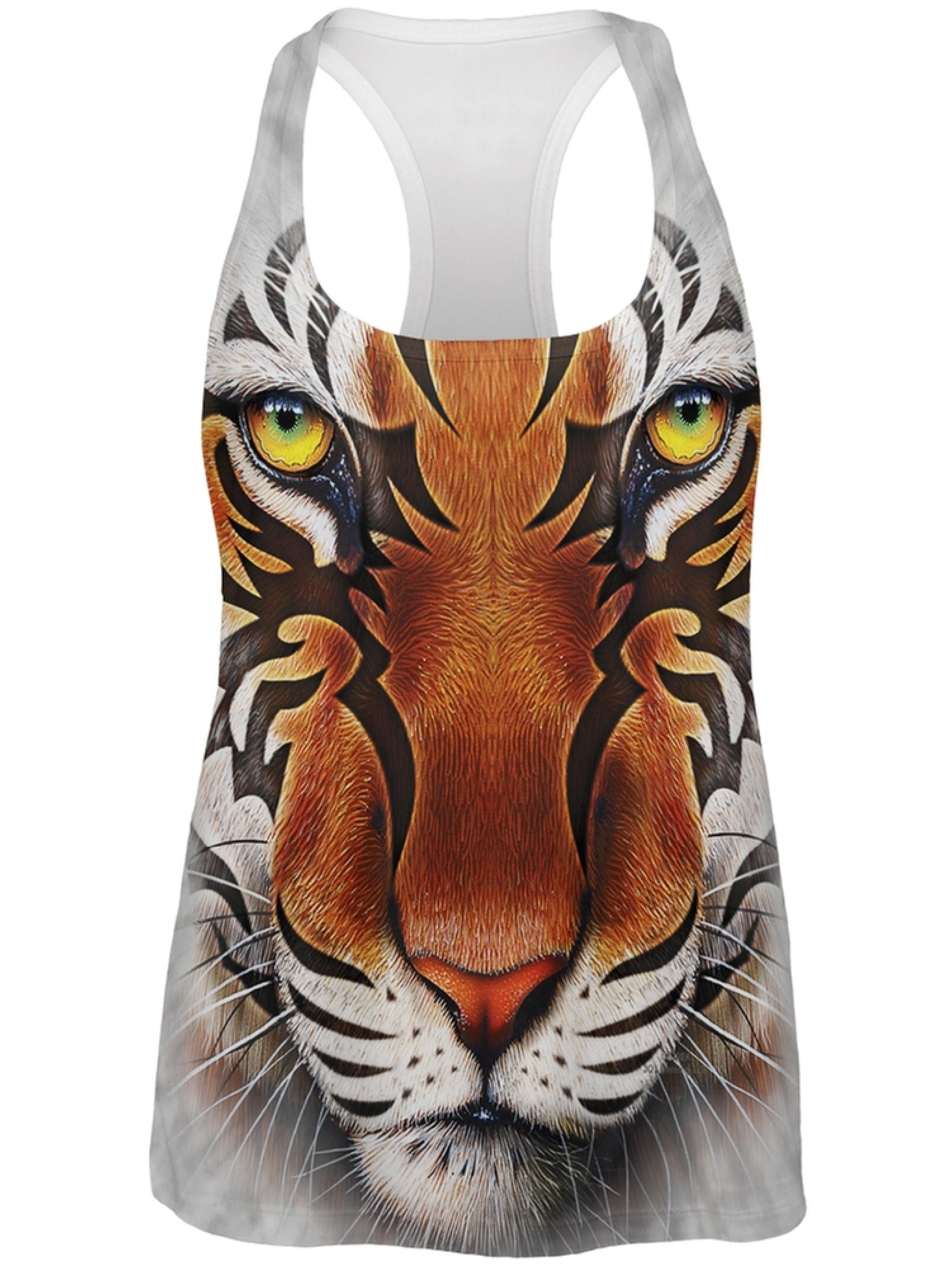 Tribal Tiger All Over Womens Racerback Tank Top - 2X-Large - Walmart.com