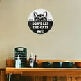 Beware of Cat Warning Round Tin Sign Vintage Metal Poster Living Room ...