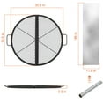 Aprafie 30.5 in Round Grill Grate, Foldable Fire Pit Cooking Grate with ...